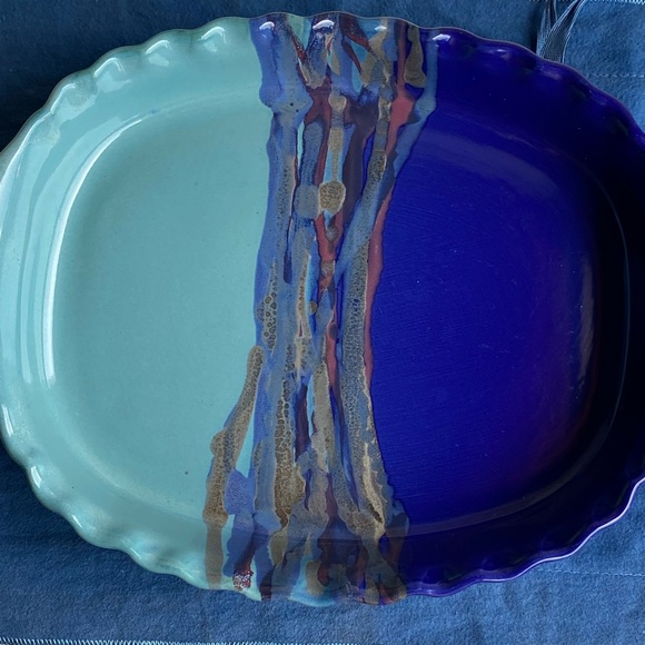 Handmade | Art | Handmade Pottery Ceramic Platter Neher 20 135 Long 10 ...